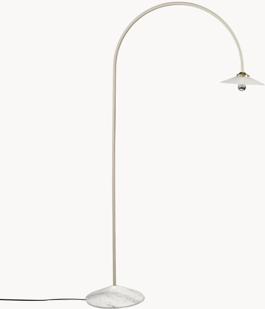 Ručně vyrobená oblouková lampa's mramorovou podstavou Moou