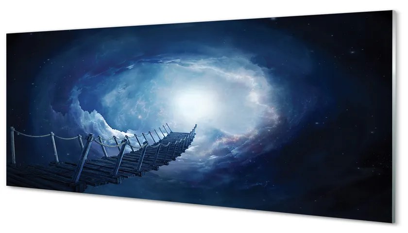 akrylový obraz Oblohy zataženo bridge 120x60 cm
