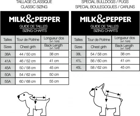 MILK&PEPPER Kabát pro psy Lucy Or Rose Velikost: 50