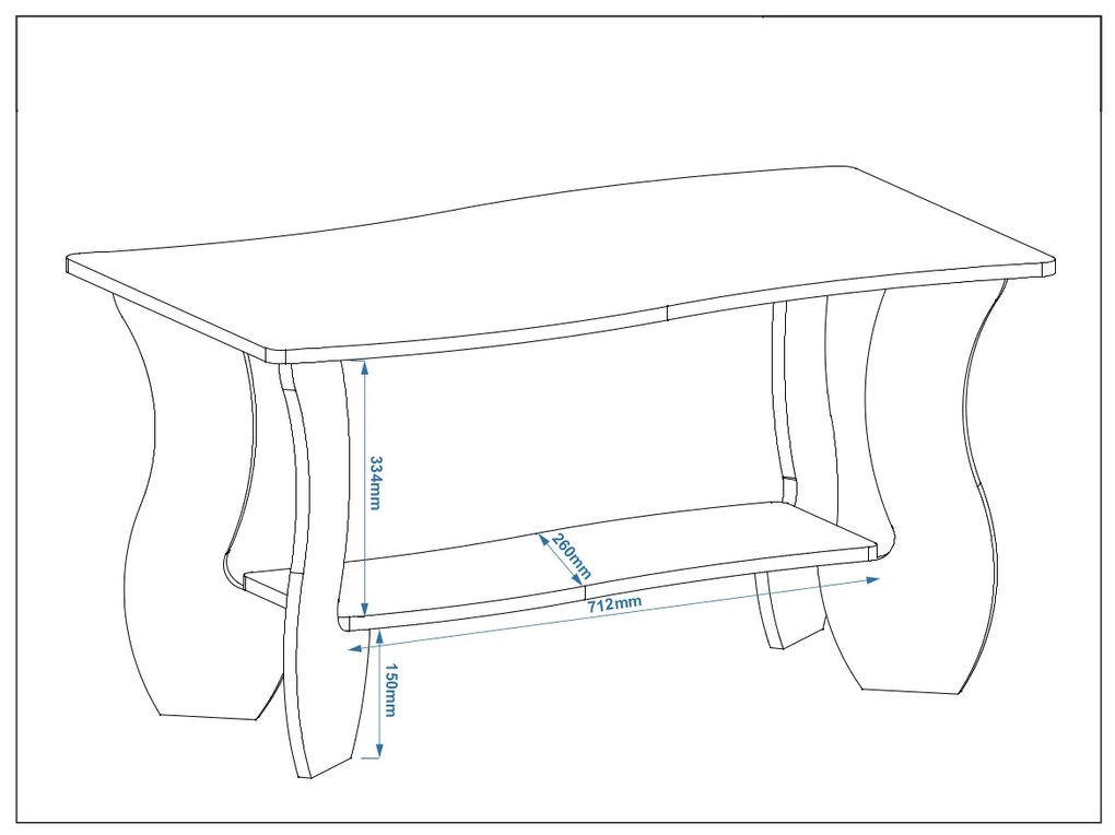 Vomaks unit, s.r.o. Konferenční stolek GRANAT Barva: dub tacho