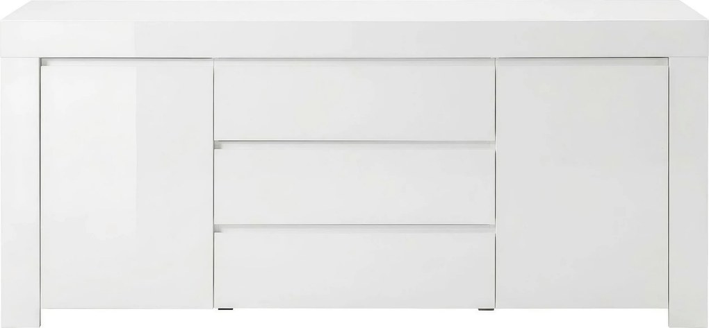 XXXLutz ŠIROKÁ KOMODA, vysoce lesklá bílá, 190/84/50 cm MID.YOU - Online Only komody - 001844006301