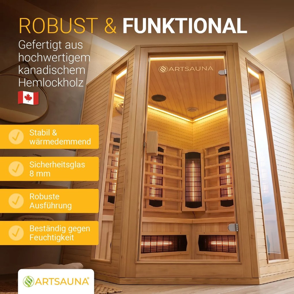 Artsauna Rohová infrasauna Nyborg E150V