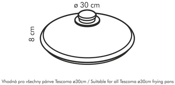 TESCOMA skleněná poklice UNICOVER ø 30 cm