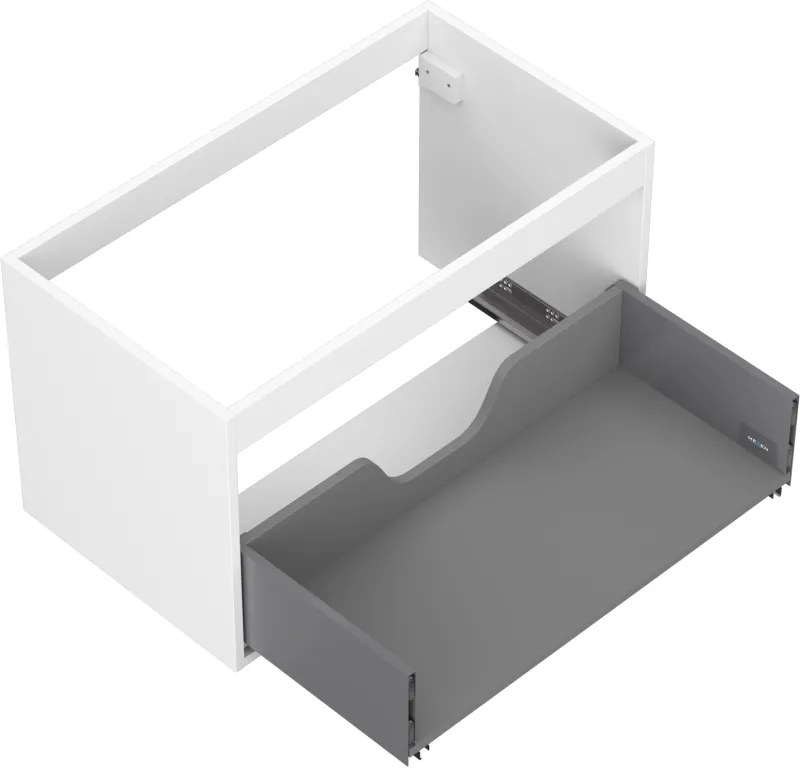 Mexen Box-A, závěsná skříňka 80 cm, 1 zásuvka, bílá matná, 91AX0-0800-470-1-01
