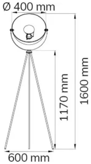 Wofi 3019.01.10.7000 - Stojací lampa MONA 1xE27/40W/230V