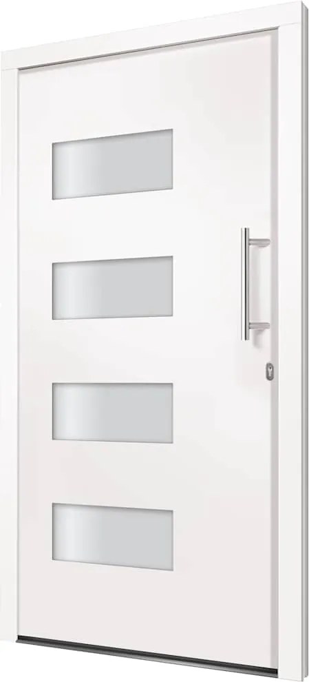 Vchodové dveře hliník a PVC bílé 110 x 210 cm 3056820