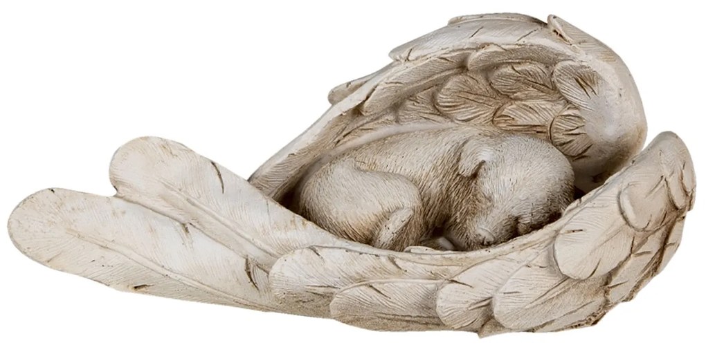 Dekorativní soška pejska v andělských křídlech - 18*10*8 cm