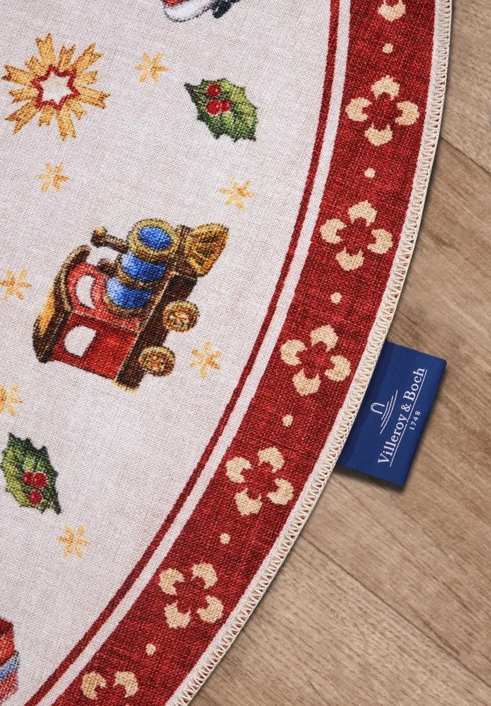 Villeroy & Boch Kusový koberec Toy's delight s potiskem 106192 Red, Multicolor kruh, 150x150 (průměr) kruh, červená, obývací pokoj