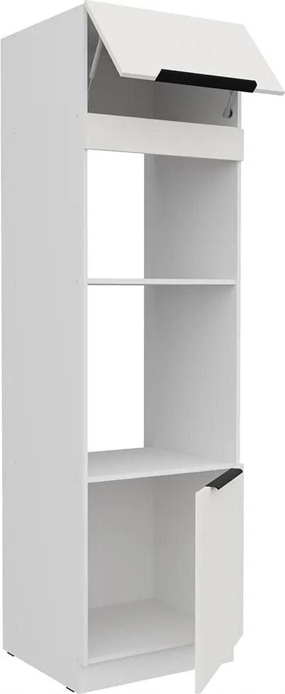 ARIA wh | vysoká skříňka 60 DPM-210 2F na vestavnou troubu a mikrovlnku | 60 cm | ANTI FINGERPRINT povrch | bílá