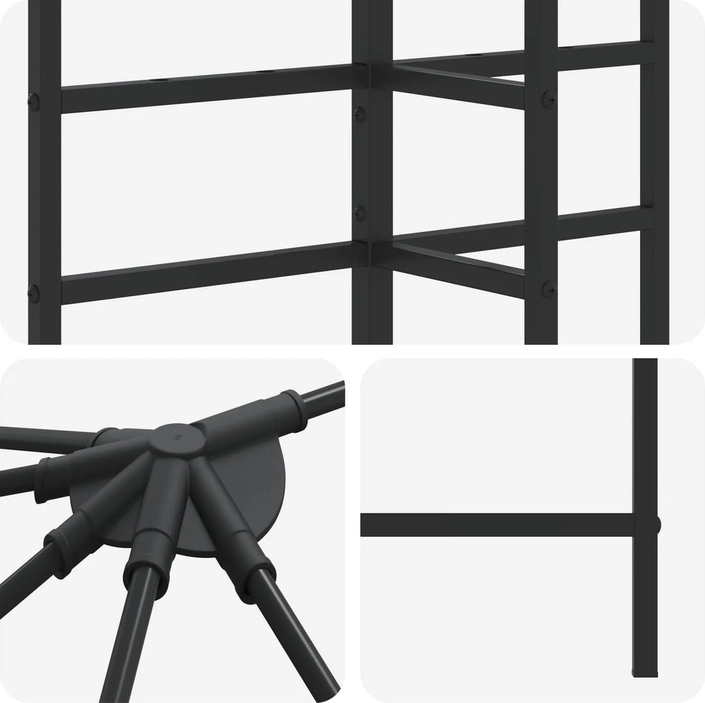 Rám altánu bez látky altánu 6 x 3 m Černá Ocel 3376006