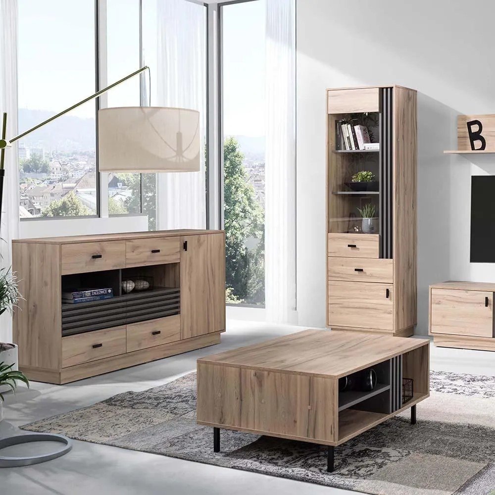 ALLMO | TV stolek AL05 | 125 cm | dub estana/antracit