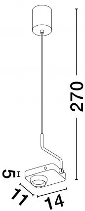LED stmívatelný bílý moderní lustr Kedros