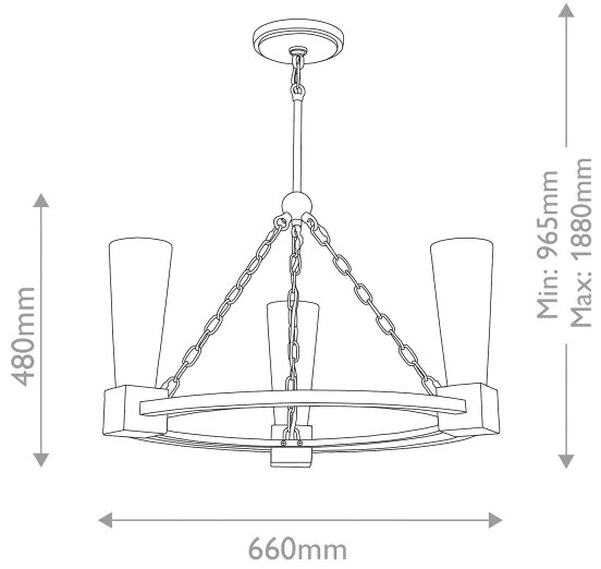 Elstead KRISTY3-DG-OPAL - Lustr na tyči KRISTY 3xE27/40W/230V měděná