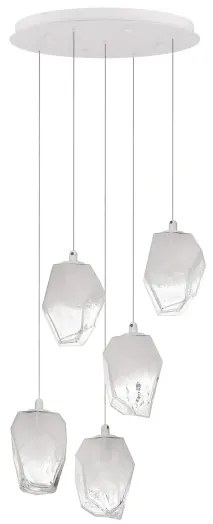 Retro lustr Ice 39 bílé