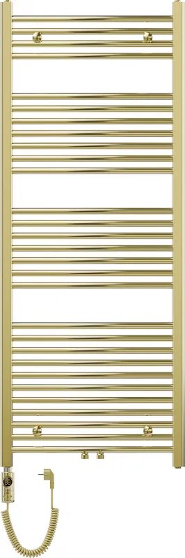 Mexen Ares, elektrické topné těleso 1500x600 mm + topná tyč 600 W, zlatá lesklá, W102-1500-600-2600-50