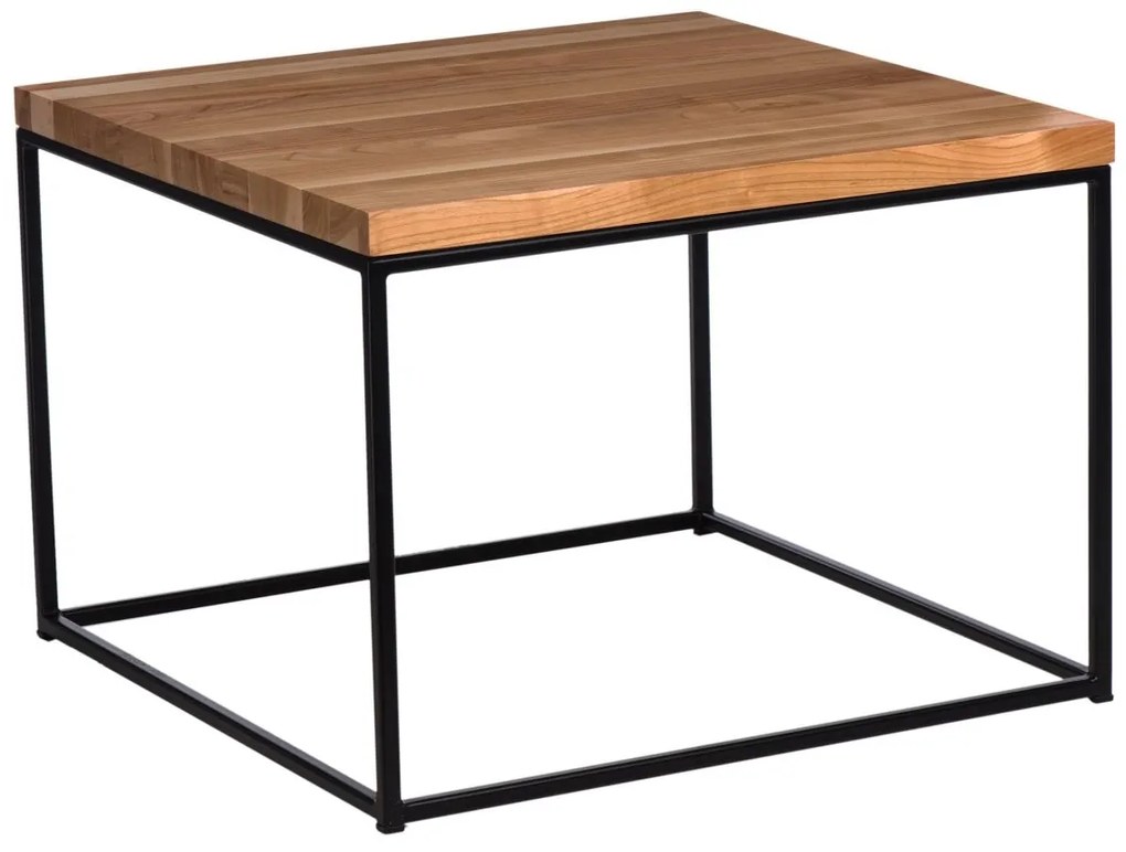 Culty Konferenční stolek Crate 60x60, 15 mm černý kov/třešeň