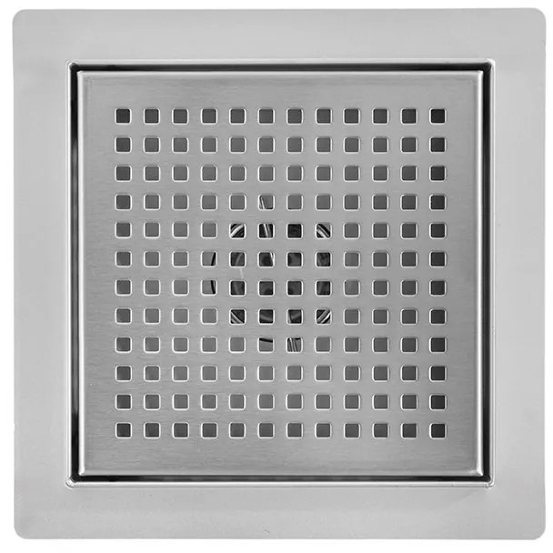 BPS-koupelny Čtvercový sprchový odtokový žlab DL08-QUBE-G3 HYD-3860 15x15 cm, satén