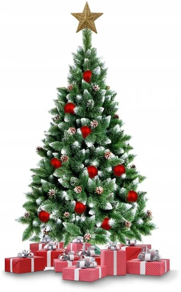 Vánoční stromek borovice se zasněženými větvičkami 220 cm