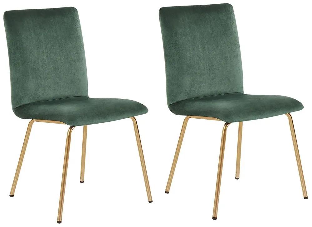 Sada 2 židlí zelená  RUBIO Beliani