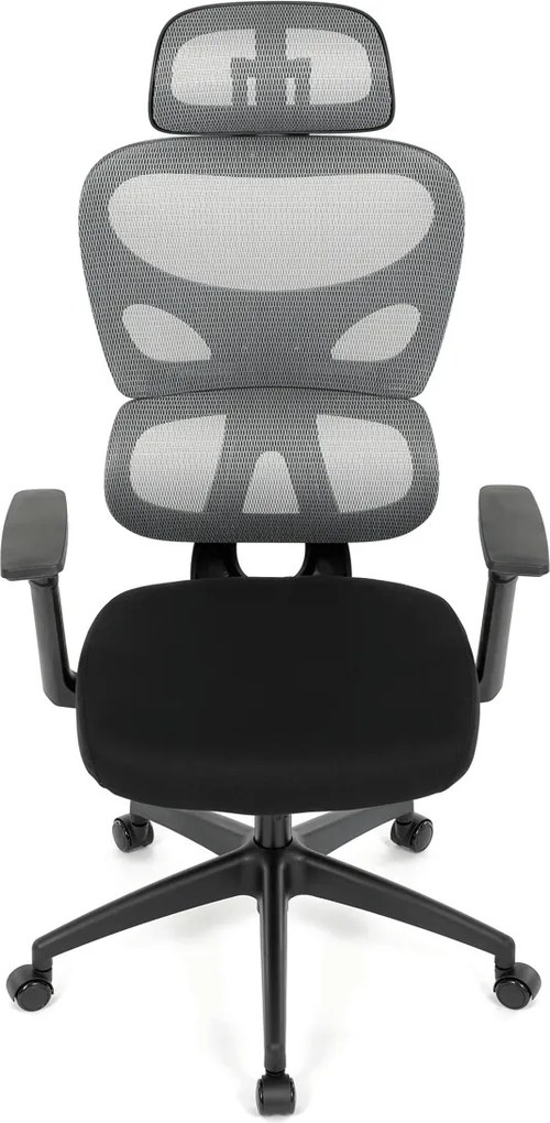 Ergonomická kancelářská židle LEXON - šedá síťovina