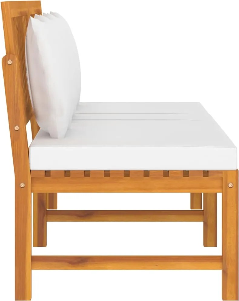 vidaxL Válenda s krémovou poduškou 200 x 60 x 75 cm masivní akácie 312144