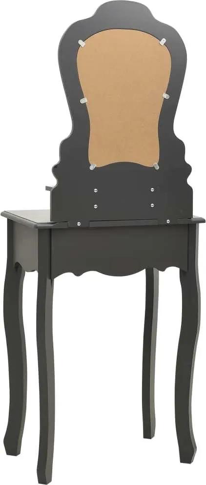vidaXL Toaletní stolek se stoličkou 50 x 59 x 136 cm pavlovnia [289313] Barva: Růžová