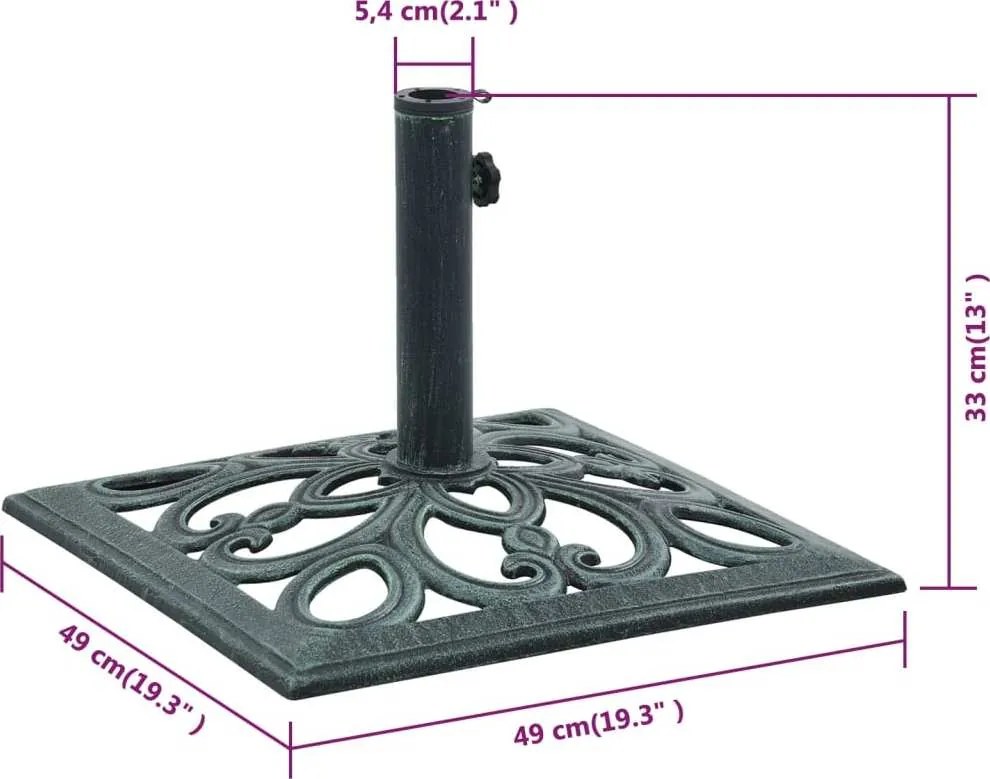 vidaXL Stojan na slunečník 12 kg 49 cm litina [47866] Barva: Bílá