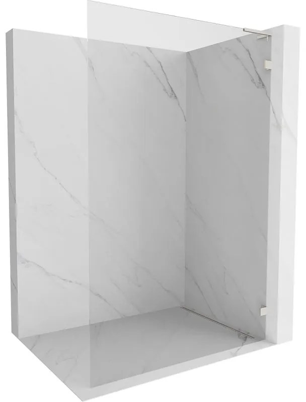 Mexen Lunar L sprchová stěna Walk-in pravá 70 x 200 cm, transparentní 8 mm, kartáčovaný nikl - 830L-070-000-97-00-P
