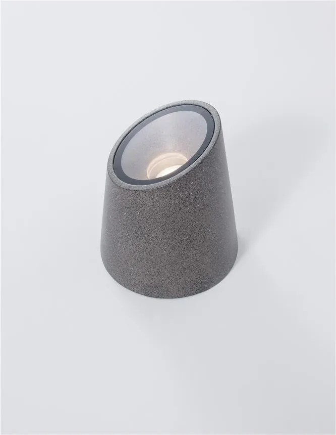 NV 9470581 Venkovní sloupkové svítidlo FOX tmavě šedý pískovec skleněný difuzor GU10 1x7W 100-240V bez žárovky IP65 - NOVA LUCE