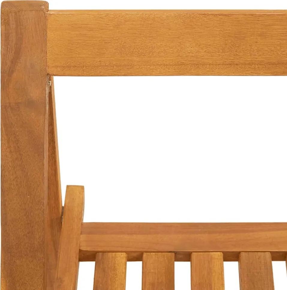 vidaXL Skládací zahradní židle 4 ks masivní akáciové dřevo [319189]