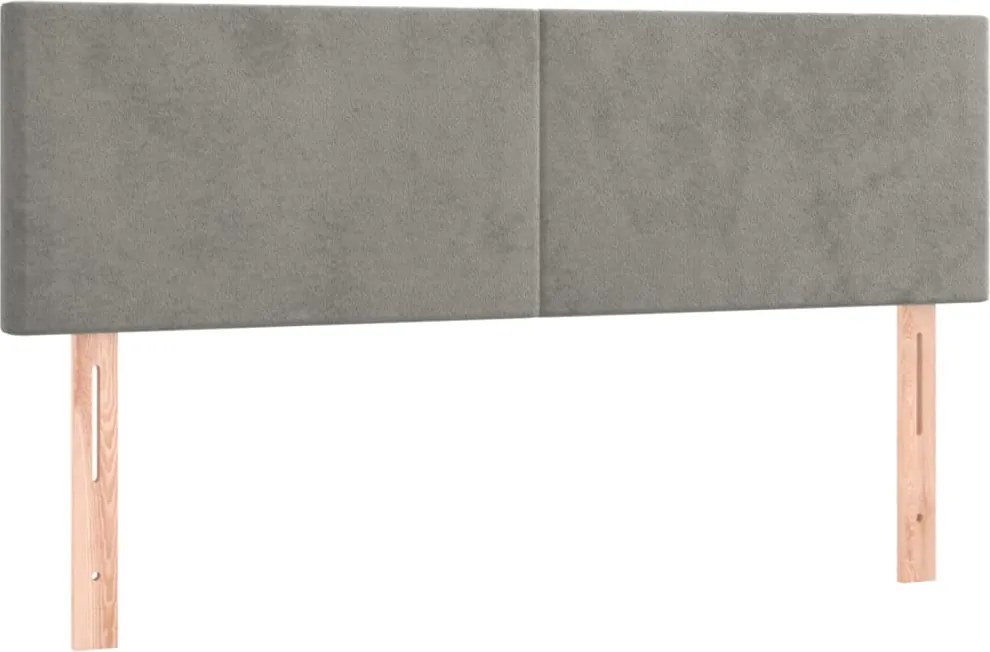 Box spring postel s matrací světle šedá 140x200 cm samet 3141185
