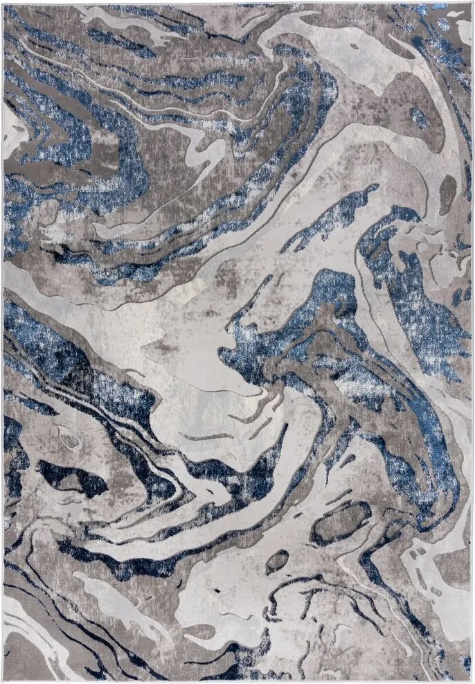 Kusový koberec Eris Marbled Navy, 160x230, modrá, kancelária, Flair Rugs