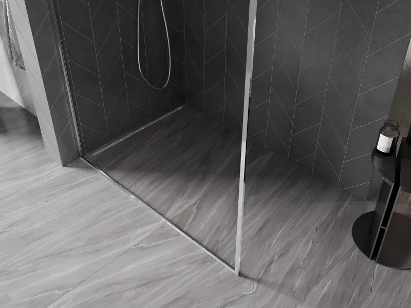 Mexen Kioto-F L sprchová stěna Walk-in s rámem 75 x 202 cm, transparentní 8 mm, chrom - 800-075-174-01-00