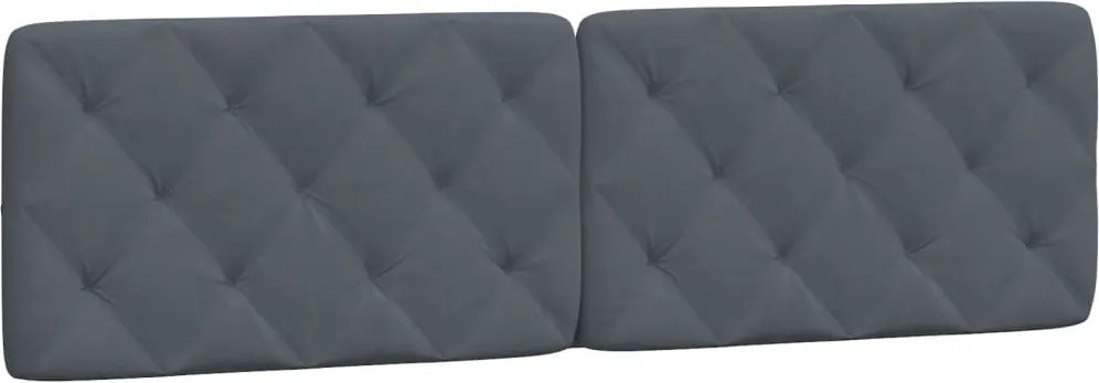 Postel s matrací tmavě šedá 180 x 200 cm samet 3208671