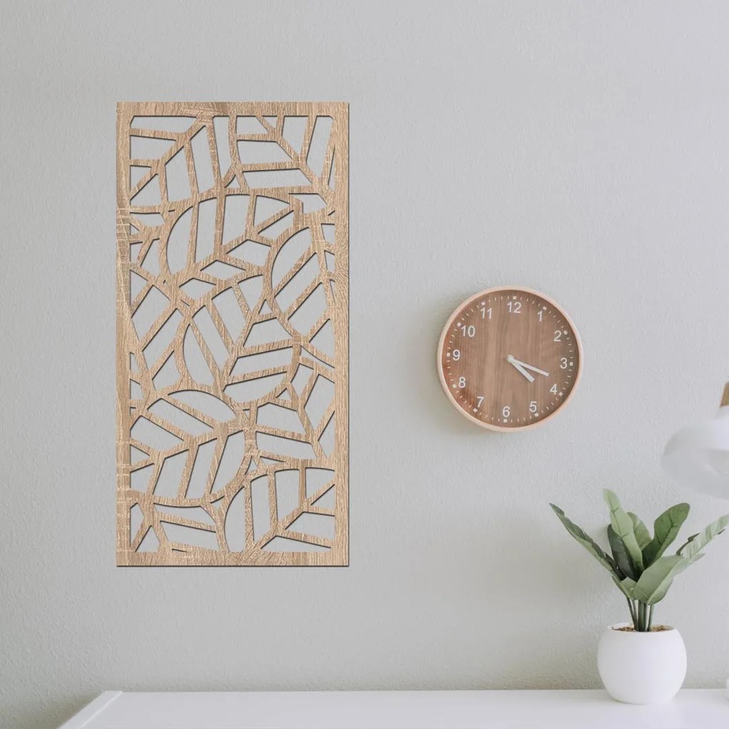 dřevo života Dřevěný dekorační panel LEAF II Zvolte rozměr (cm): 20x40, Zvolte barvu dekoru: Buk