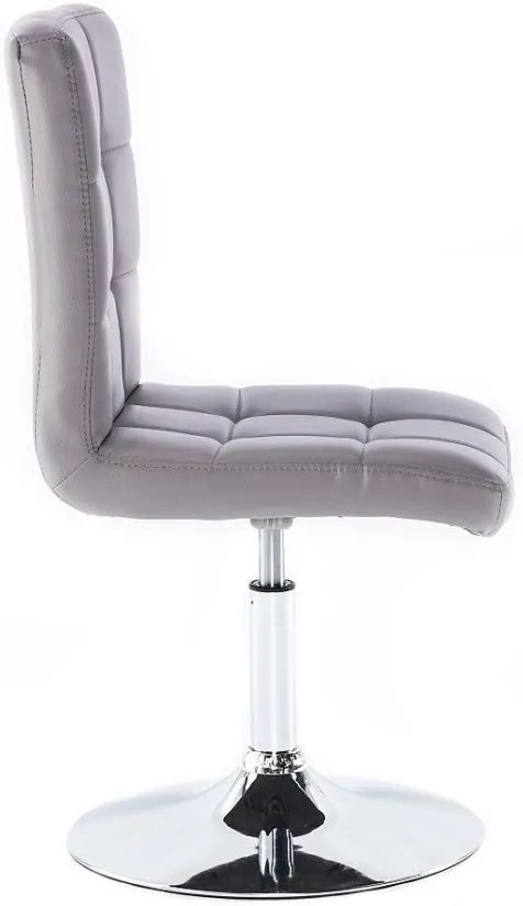 LuxuryForm DESIGN Otočná židle TOLEDO na stříbrném talíři - šedá
