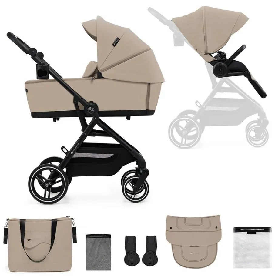 KINDERKRAFT SELECT - Kombinovaný kočárek 2v1 YOXI Sand beige