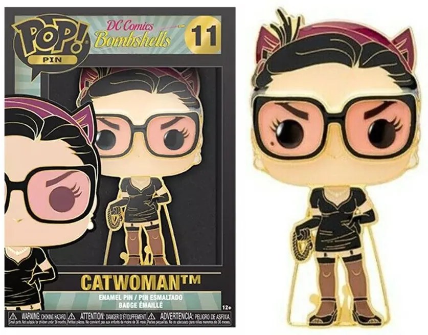Funko pop pin: dc comics bombshells cat woman 12
