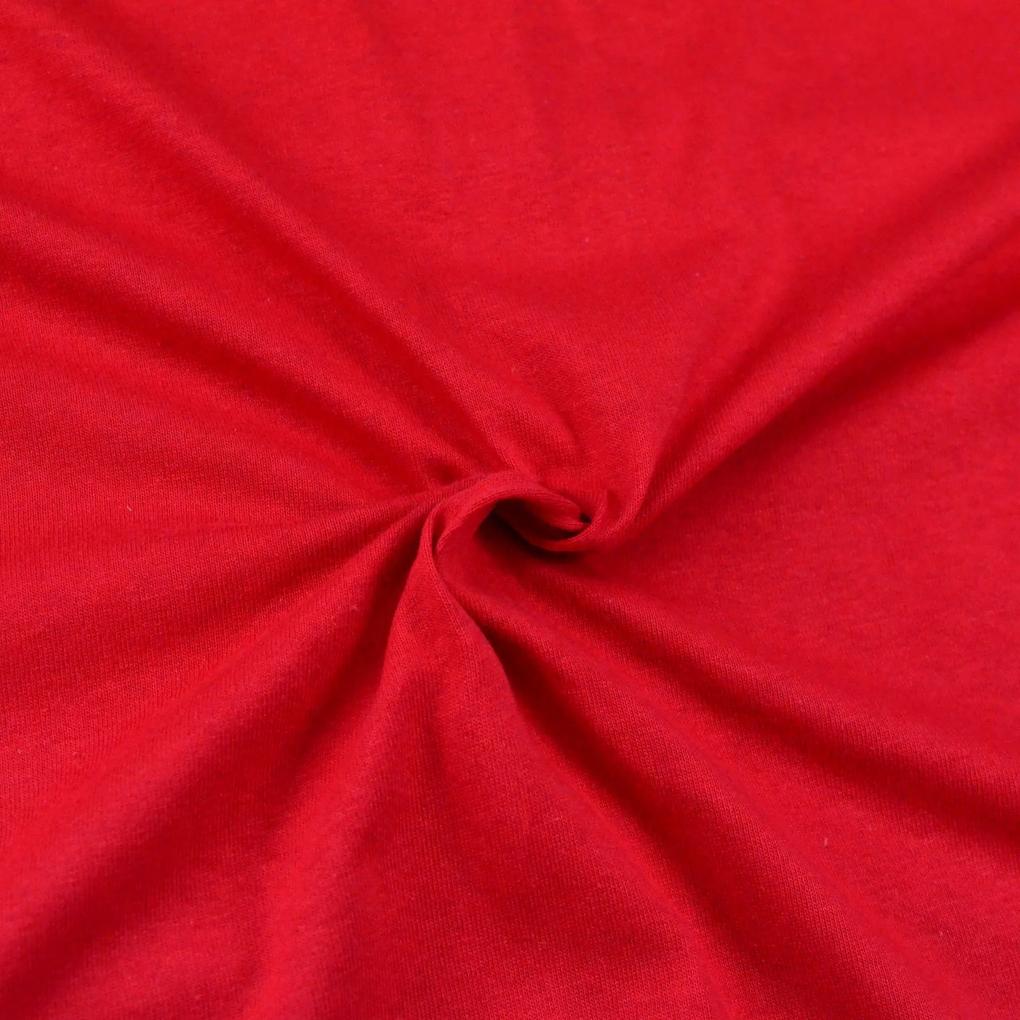 BROTEX Jersey prostěradlo červené Rozměr: 80 x 200 cm