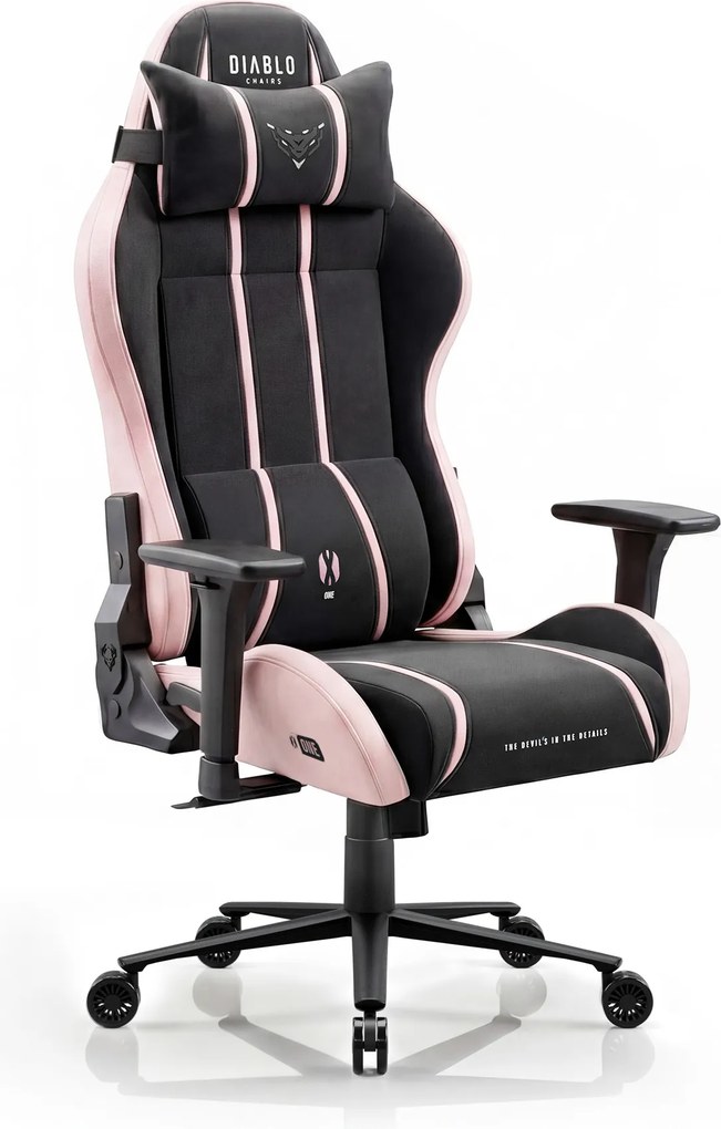 Látková herní židle černo-růžová Diablo X-One 2.0 Akira Pink Normal