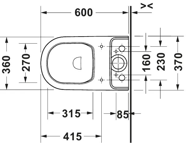 Duravit 20600900002 - WC kombi D-CODE keramika/lesklá bílá