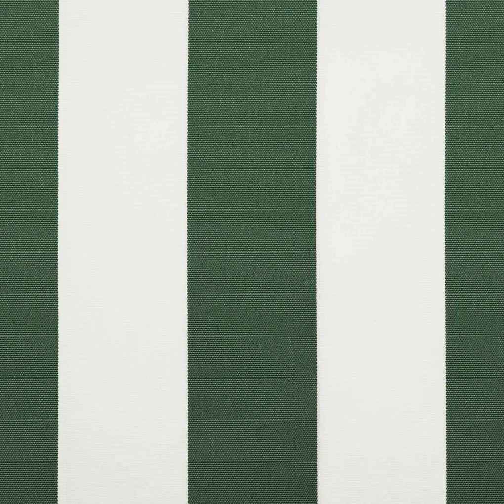 Stahovací markýza Zelená a bílá 400 × 300 cm Textil a kov 3330731