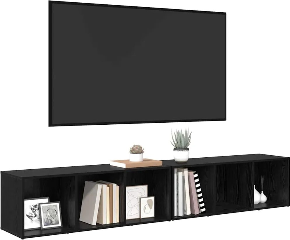 Sestava TV skříněk 2 ks Černý dub Kompozitní dřevo 3393550