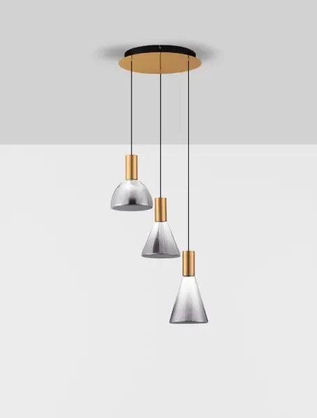 Designový lustr Voi 3 Šedá