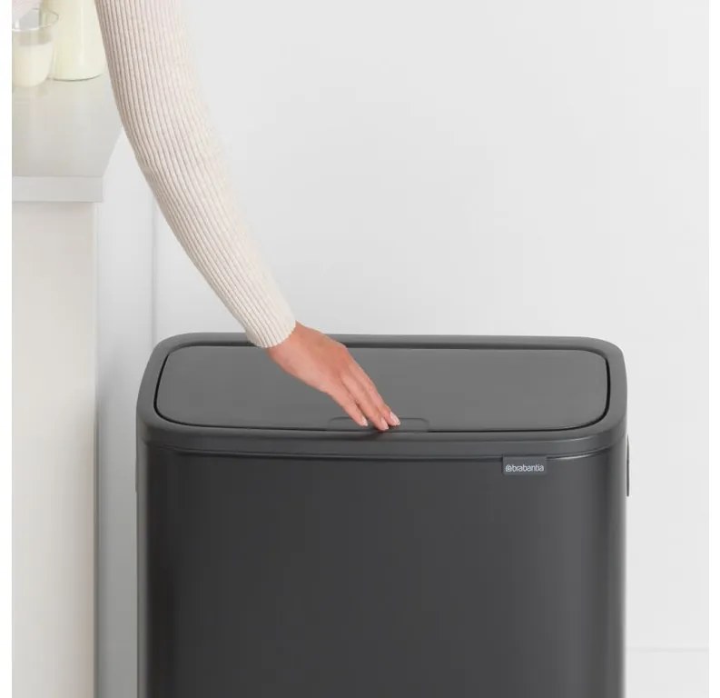 Brabantia BO TOUCH BIN Dotykový odpadkový koš 2x30 l - matná černá