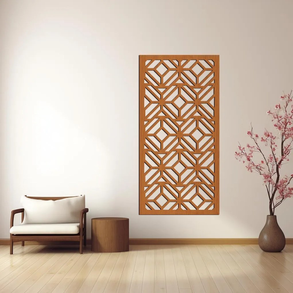 dřevo života Dřevěný dekorační panel na zeď CROSS Rozměry (cm): 20x40, Barevný vzor: Bílá