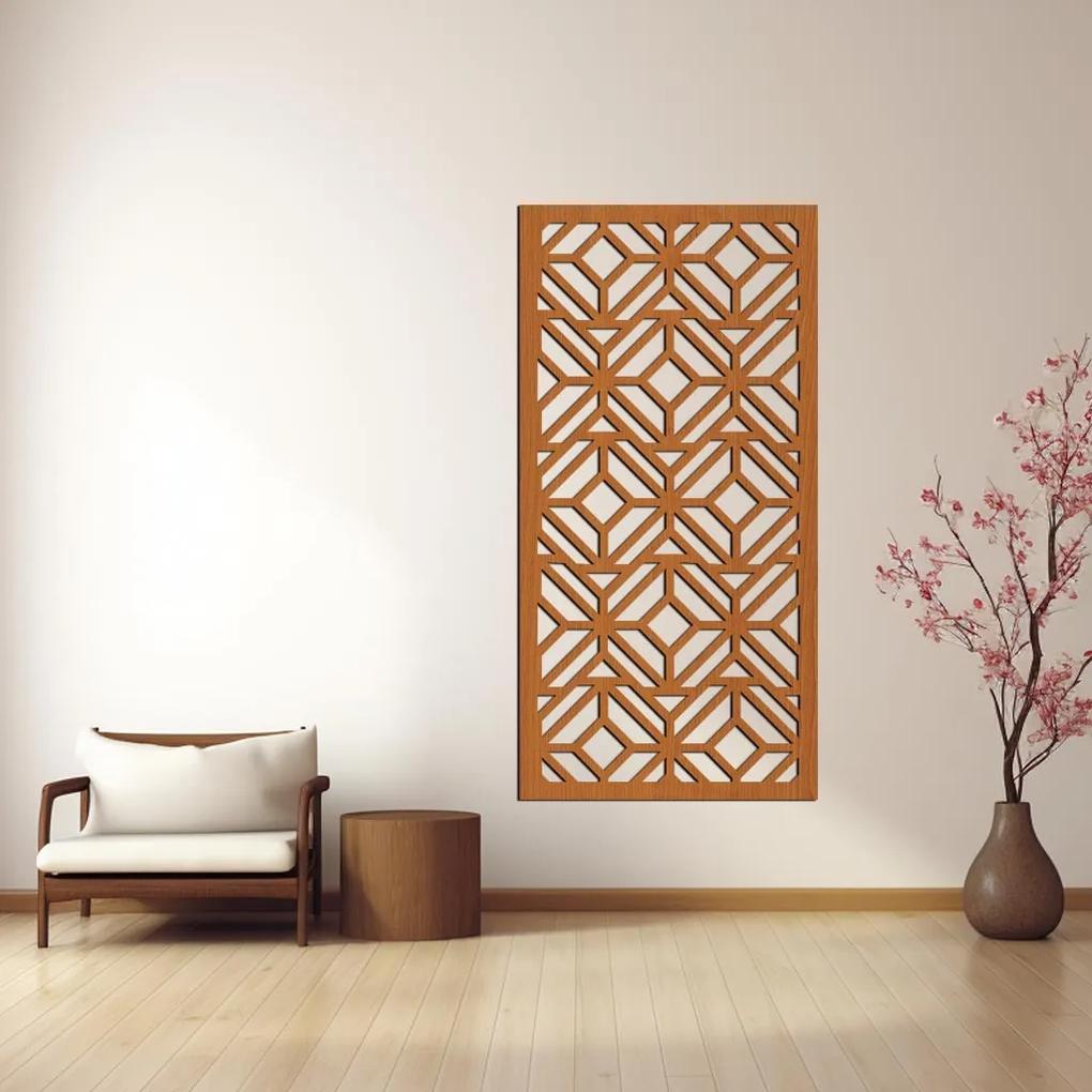 dřevo života Dřevěný dekorační panel na zeď CROSS Rozměry (cm): 20x40, Barevný vzor: Třešeň