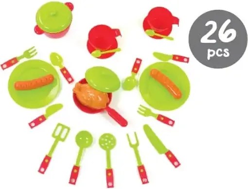 Mochtoys Kuchyňka moderní s ledničkou a příslušenstvím