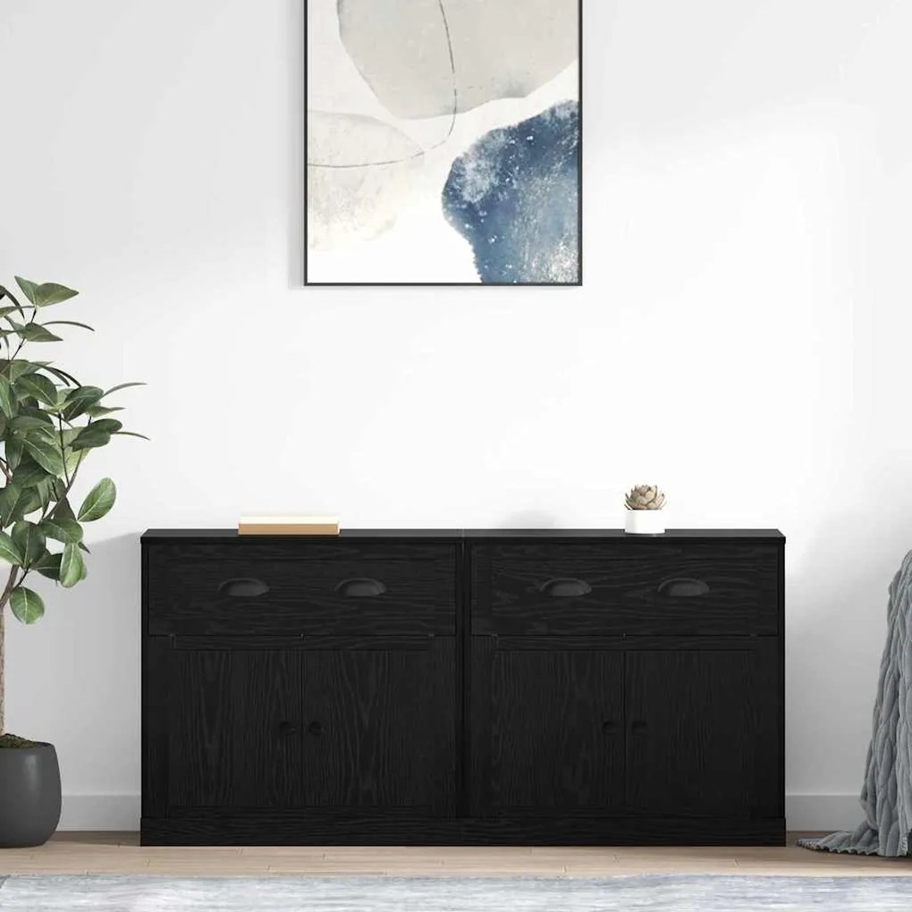 Konzole 2 ks Černý dub 70 x 35,5 x 67,5 cm Kompozitní dřevo 3402661