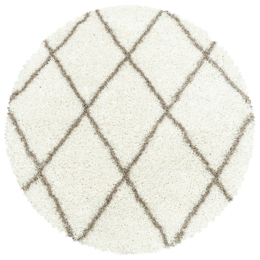 Ayyildiz Kusový koberec ALVOR 3401, kulatý, Krémová Rozměr koberce: 160 cm KRUH